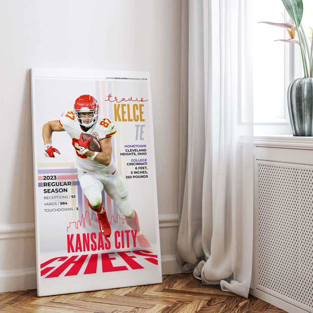 Travis Kelce 2023-24 World Champion Front Page Wall Art – Pediment ...