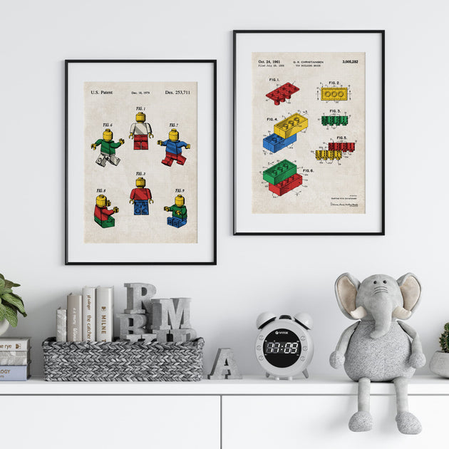 Toy Building Brick Patent Wall Art (4 Design Options) – Pediment Publishing