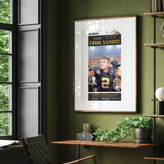 Vandy Beats Alabama Front Page Wall Art – Pediment Publishing