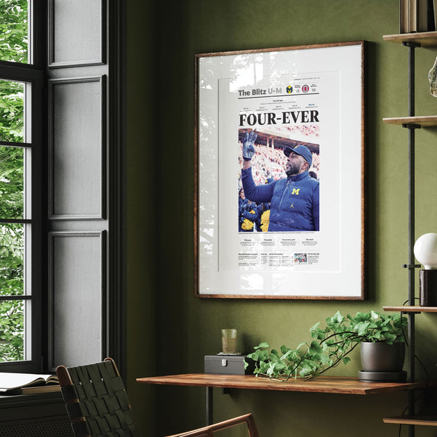 FOUR-EVER: 2024 Michigan vs Ohio State Front Page Wall Art – Pediment ...