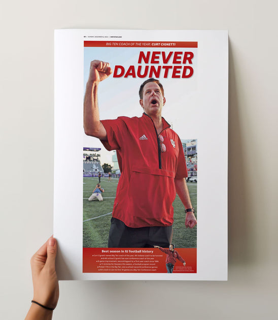 IU Coach Curt Cignetti Coach of the Year Front Page Wall Art – Pediment ...