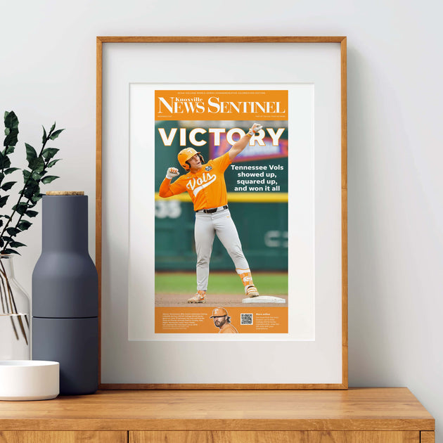 Tennessee Volunteers 2024 College World Series Victory Front Page Wall ...