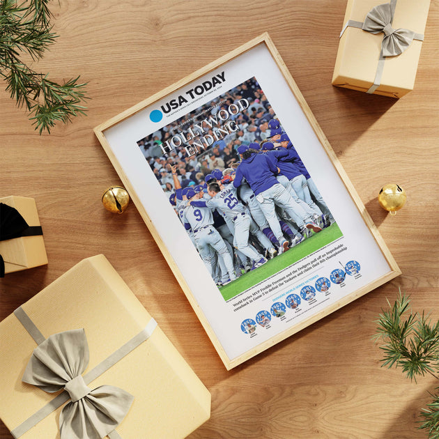 Dodgers Hollywood Ending Newspaper Front Page Wall Art – Pediment ...