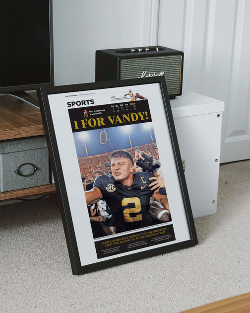 Vandy Beats Alabama Front Page Wall Art – Pediment Publishing
