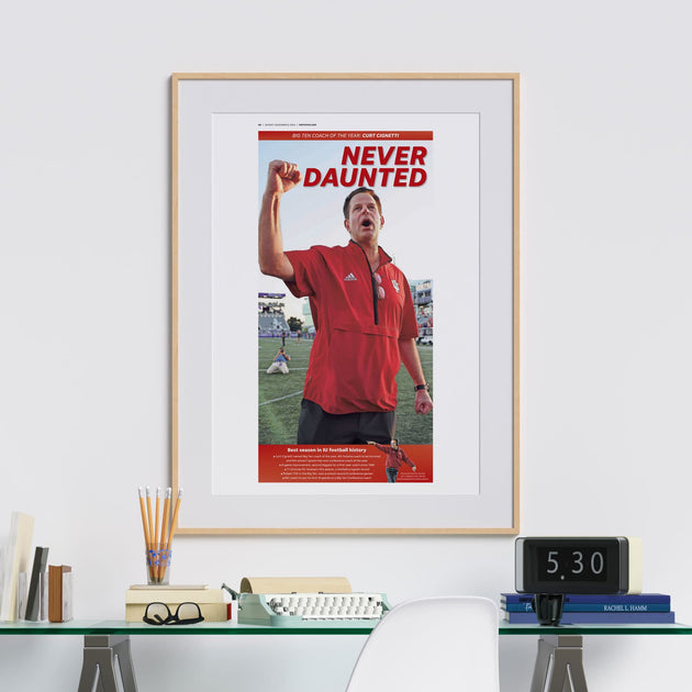 IU Coach Curt Cignetti Coach of the Year Front Page Wall Art – Pediment ...