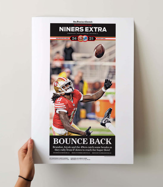 San Francisco 49ers NFC Champs Bounce Back Front Page Wall Art ...