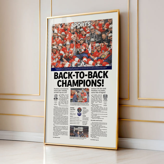 Florida Panthers Back-To-Back Champions Front Page – Pediment Publishing
