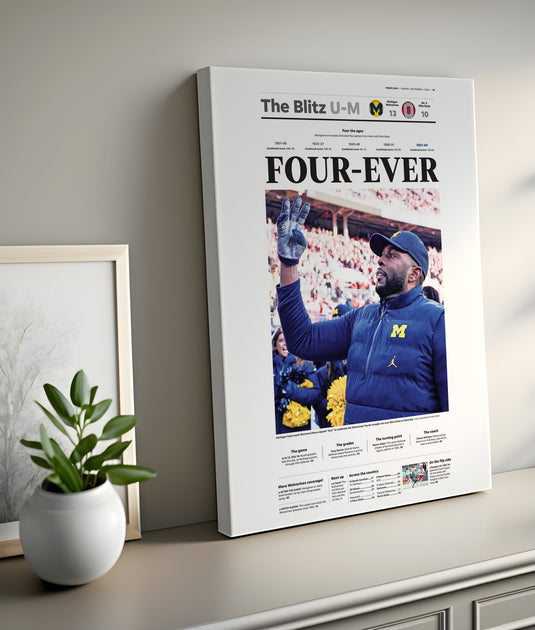 FOUR-EVER: 2024 Michigan vs Ohio State Front Page Wall Art – Pediment ...