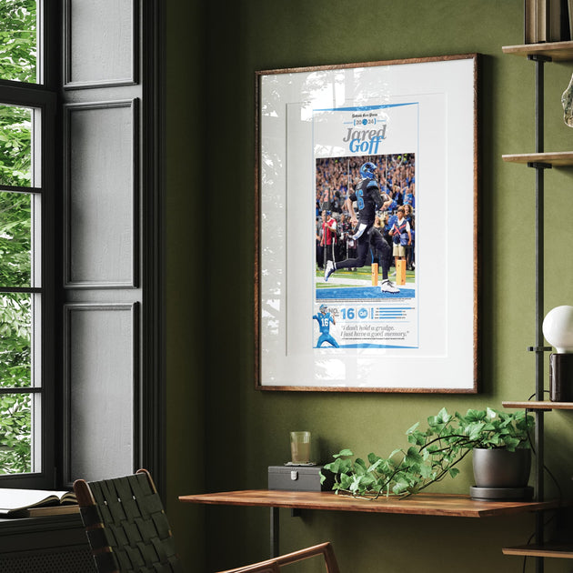 Detroit Lions Jared Goff 2024-25 Season Commemorative Front Page Wall ...