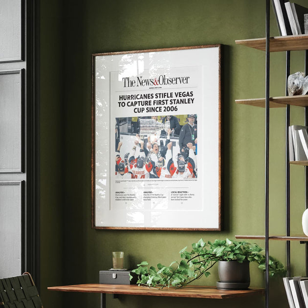 Carolina Hurricanes Stanley Cup Champions Front Page Wall Art ...