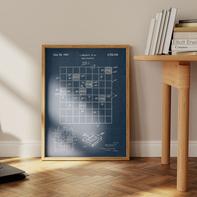 Scrabble Patent Wall Art (Colorized and 4 Design Options) – Pediment ...