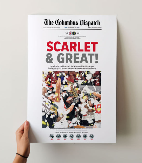 Ohio State Scarlet & Great! Seven National Championships Front Page Wa ...