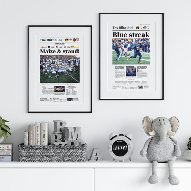 Michigan Wolverines 1,000th Win Front Page Wall Art – Pediment Publishing