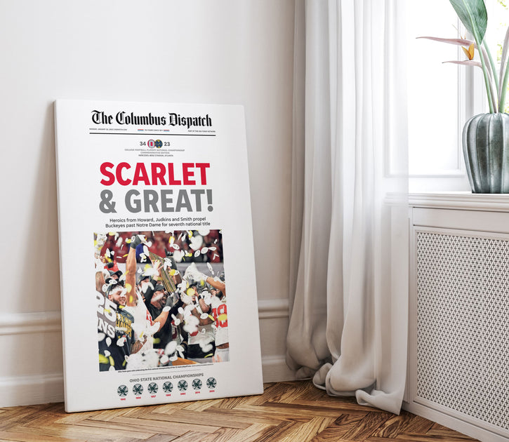 Ohio State Scarlet & Great! Seven National Championships Front Page Wa ...