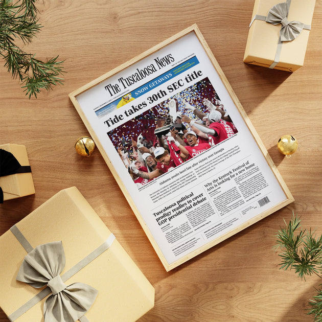 Alabama Crimson Tide 30th SEC Championship Front Page Wall Art ...