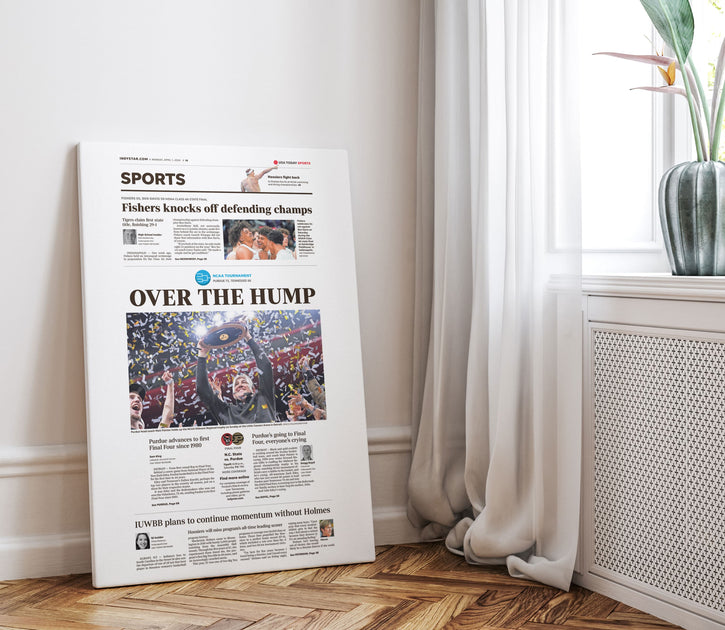 Purdue Over the Hump IndyStar Front Page Wall Art – Pediment Publishing