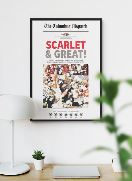 Ohio State Scarlet & Great! Seven National Championships Front Page Wa ...