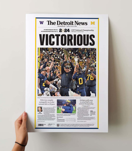 Michigan Victorious National Championship Front Page Wall Art ...
