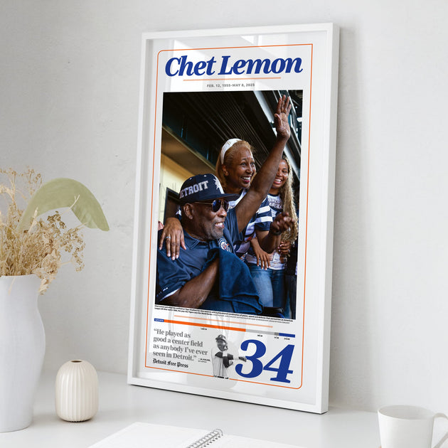 Chet Lemon Detroit Tigers Front Page Wall Art – Pediment Publishing