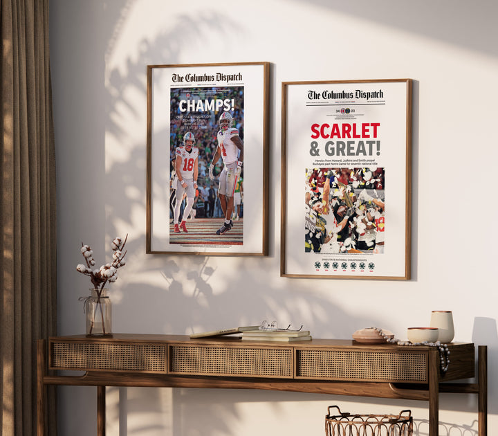 Ohio State Scarlet & Great! Seven National Championships Front Page Wa ...