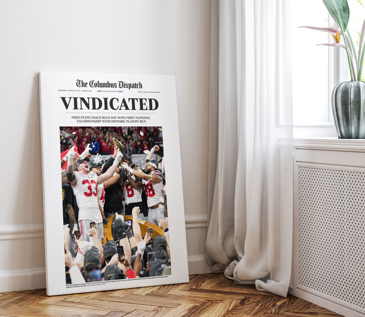 Ohio State Vindicated National Champions Front Page Wall Art – Pediment ...
