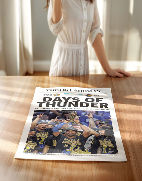 OKC Thunder Days of Thunder Front Page – Pediment Publishing