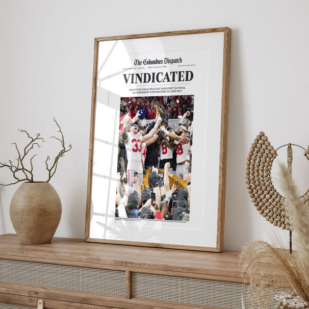 Ohio State Vindicated National Champions Front Page Wall Art – Pediment ...