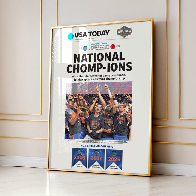 Florida Gators National Chomp-ions USA TODAY Front Page – Pediment ...