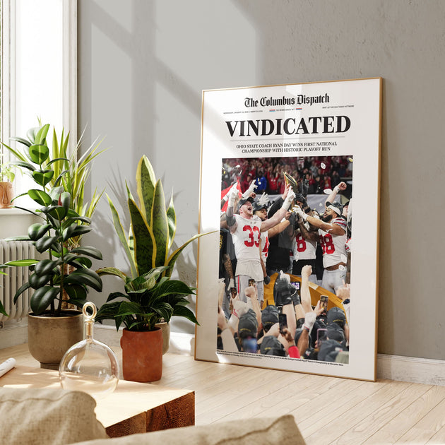 Ohio State Vindicated National Champions Front Page Wall Art – Pediment ...