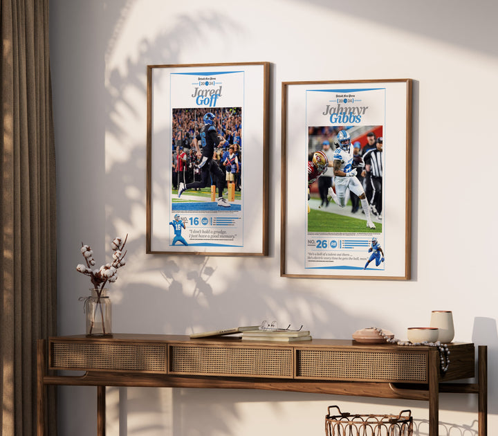 Detroit Lions Jared Goff 2024-25 Season Commemorative Front Page Wall ...