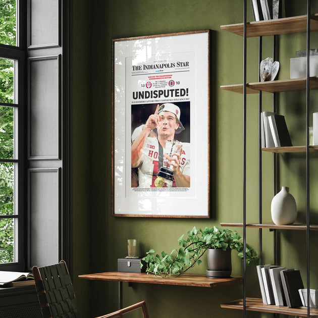 Indiana Football Undisputed 2025 Big Ten Champs Front Page Wall Art ...