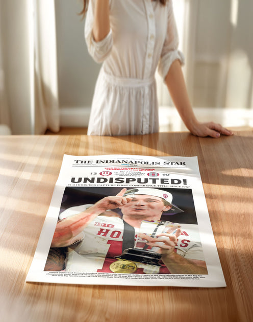 Indiana Football Undisputed 2025 Big Ten Champs Front Page Wall Art ...