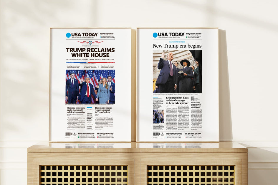 President Trump Reclaims White House Newspaper Front Page Wall Art ...