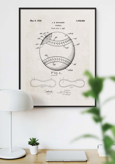 Vintage Baseball Patents Set - Printable Digital Download – Pediment ...