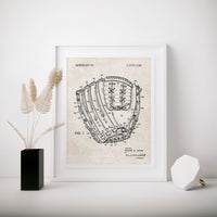 Baseball Glove Patent Poster (4 Design Options) – Pediment Publishing