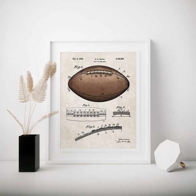 Vintage Football Patents Set - Printable Digital Download – Pediment ...