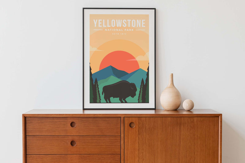 Yellowstone National Park Printable - Digital Download – Pediment ...
