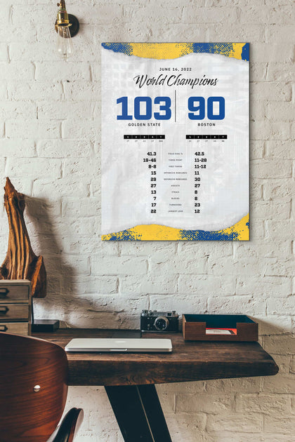 Golden State Warriors 2021-2022 Championship by the Numbers Wall Art ...