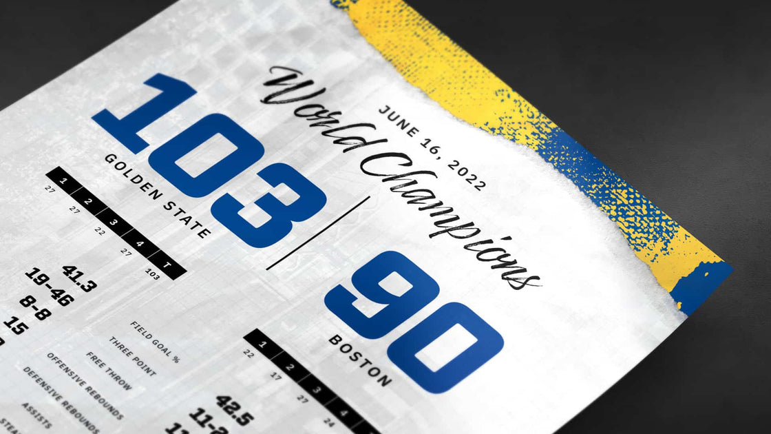 Golden State Warriors 2021-2022 Championship by the Numbers Wall Art ...
