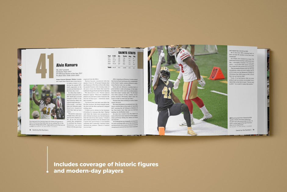 New Orleans Saints by the Numbers Pictorial History Hardcover Book ...