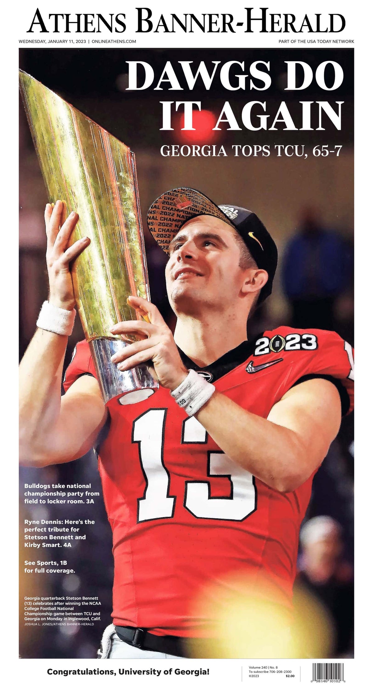 Dawgs Do It Again Front Page Poster – Pediment Publishing