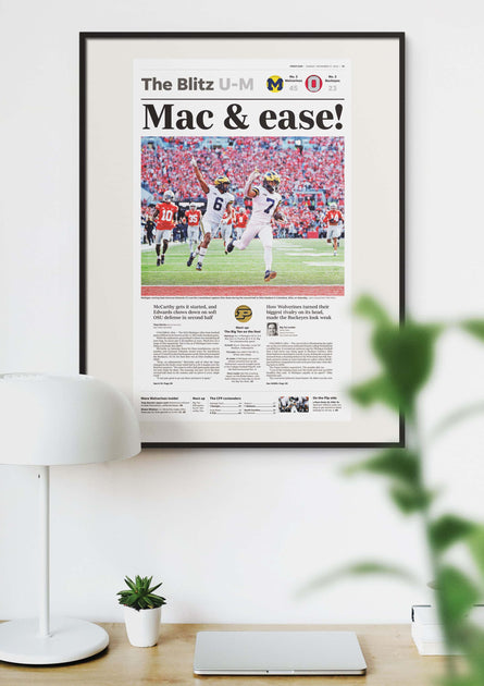 Mac & Ease: 2022 Michigan vs Ohio State Front Page Poster – Pediment ...