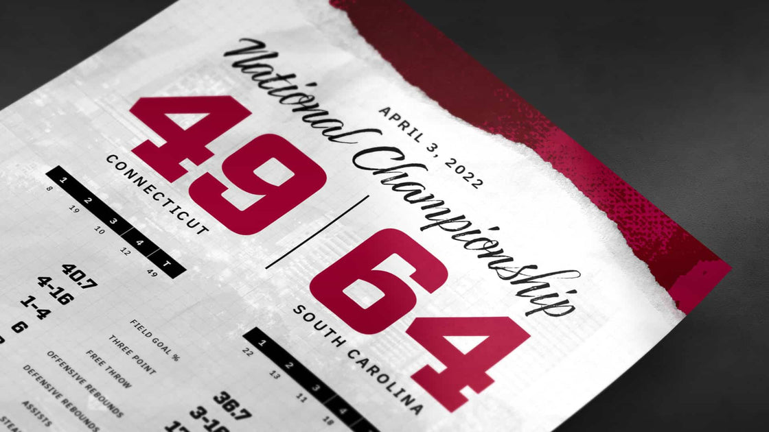 South Carolina WBB 2021-22 National Championship Wall Art – Pediment ...