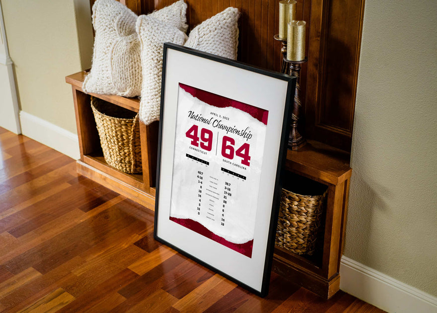 South Carolina WBB 2021-22 National Championship Wall Art – Pediment ...